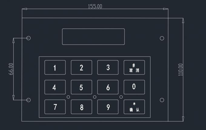 Industrial Usb Numeric Keypad With Display Self Service Terminal Keyboard With Screen