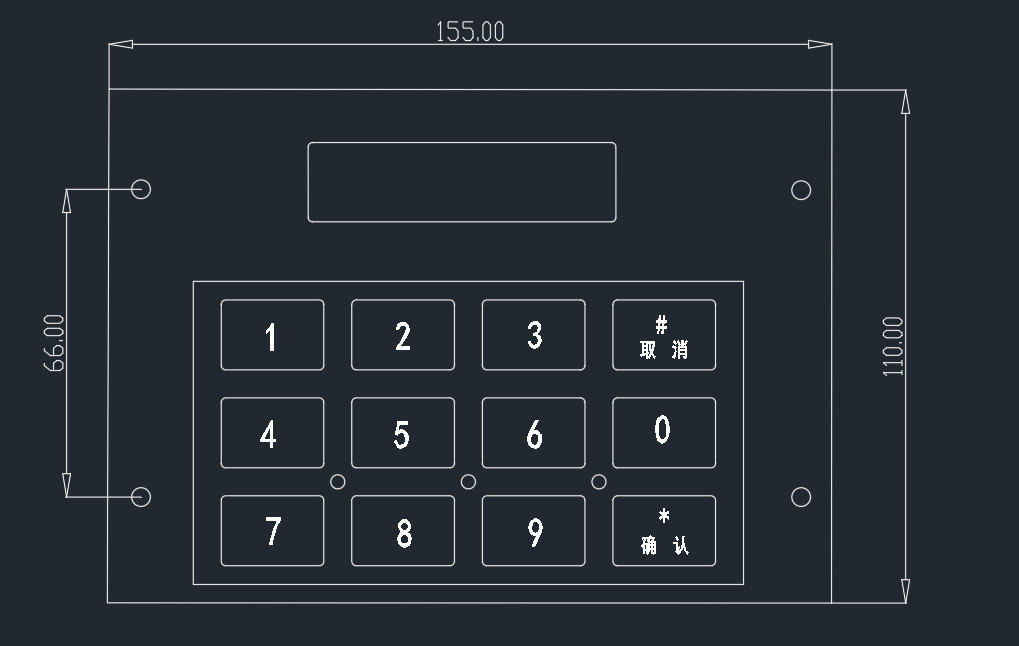 Industrial Usb Numeric Keypad With Display Self Service Terminal Keyboard With Screen
