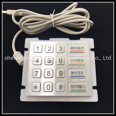 Metal Industrial Numeric Keypad Usb Interface For Public Kiosks Ce ...