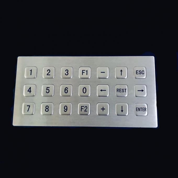 Vandal Resistant Stainless Steel Keypad 21 Key 3x7 Matrix Metal Numeric ...
