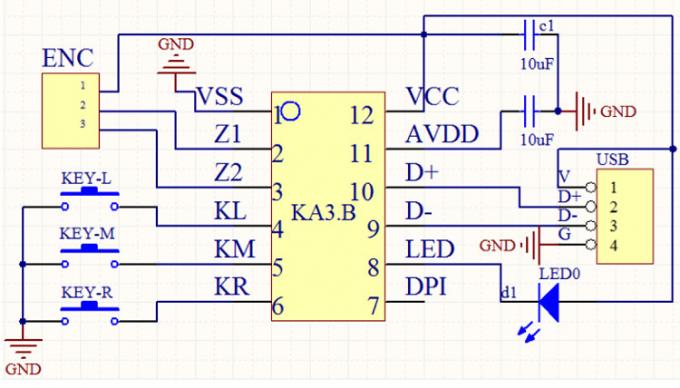 USB Interface Integrated Wired Wireless Mouse Chip For 2636 2633 Model